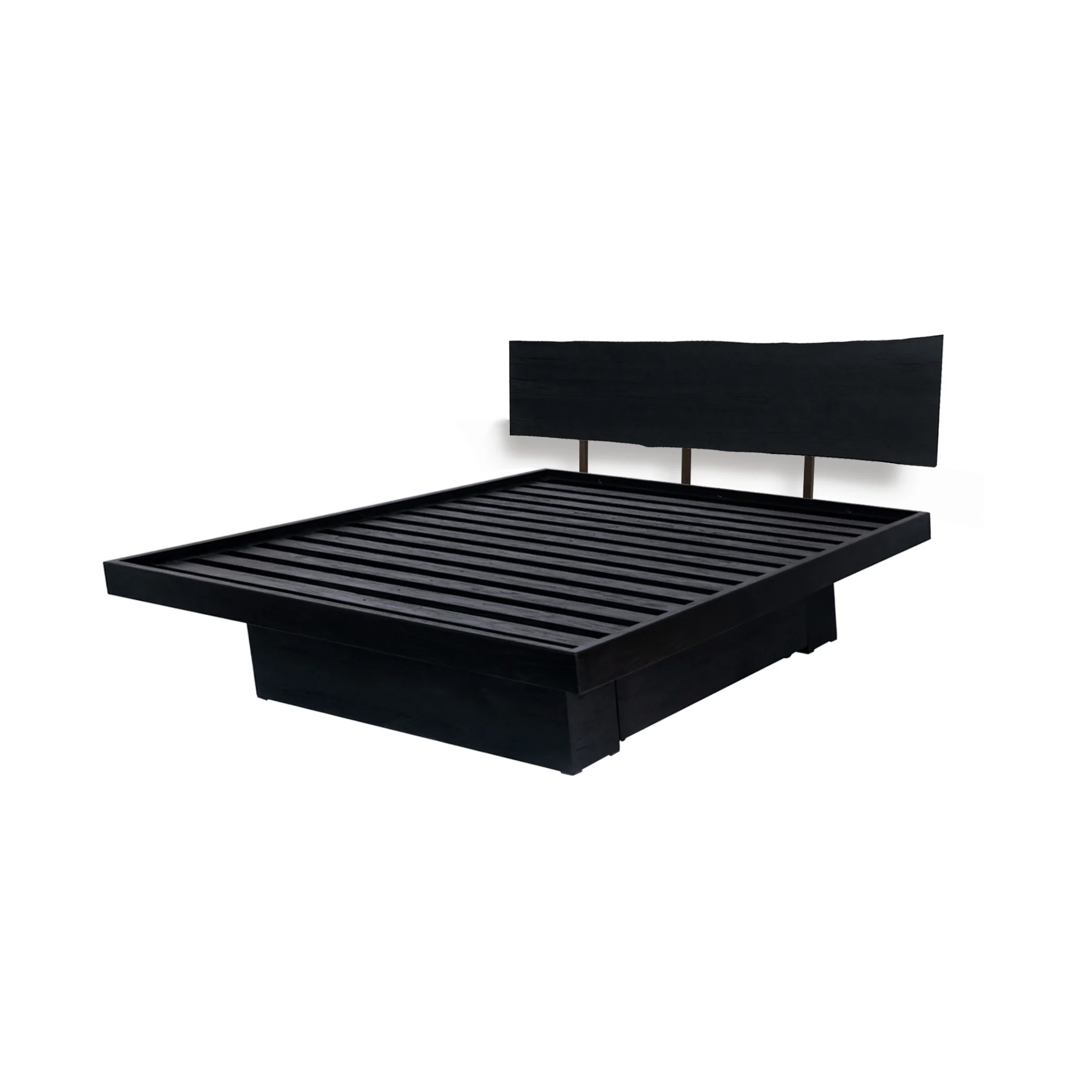 Live Edge Platform Elate Storage Bed with Headboard – FROM THE SOURCE